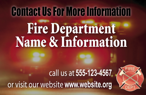 Small Flyers For Volunteer Firefighter Recruitment