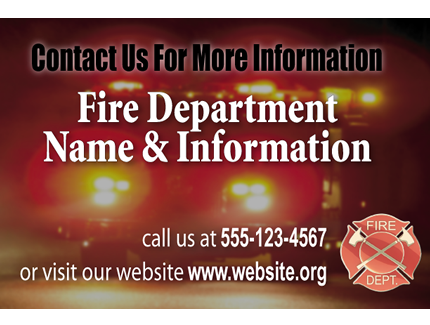 Small Flyers For Volunteer Firefighter Recruitment