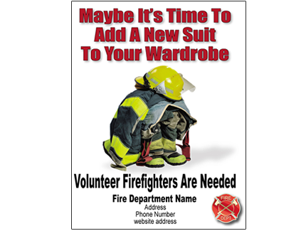 Large Flyers For Volunteer Firefighter Recruitment